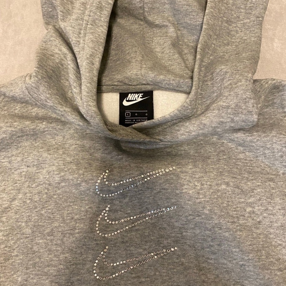 Nike Rhinestone Triple Swoosh Hoodie - Gem